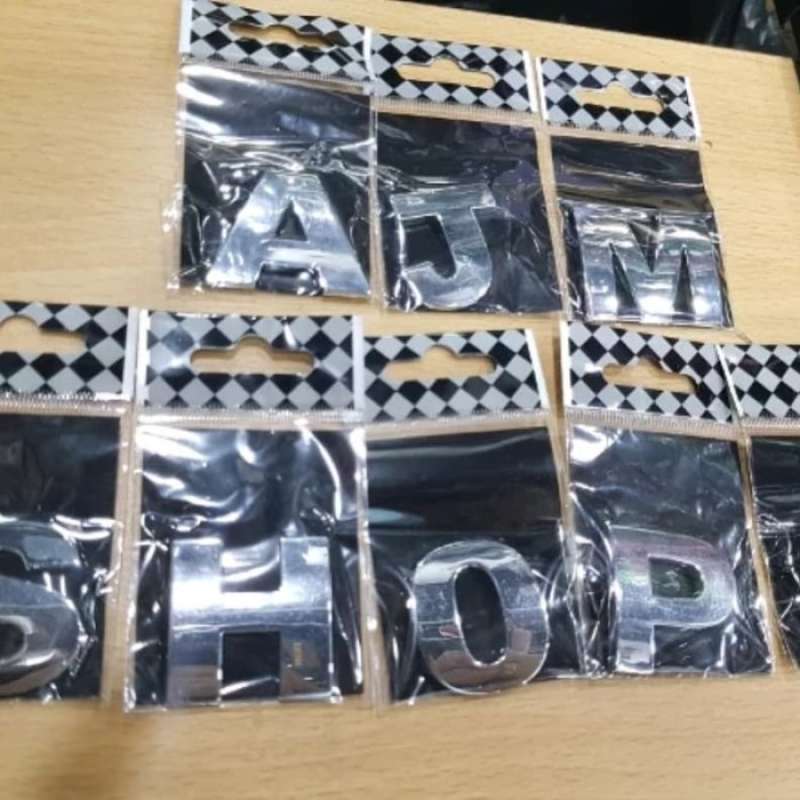 Jual emblem huruf satuan lengkap huruf dan angka - Multicolor di Seller ...