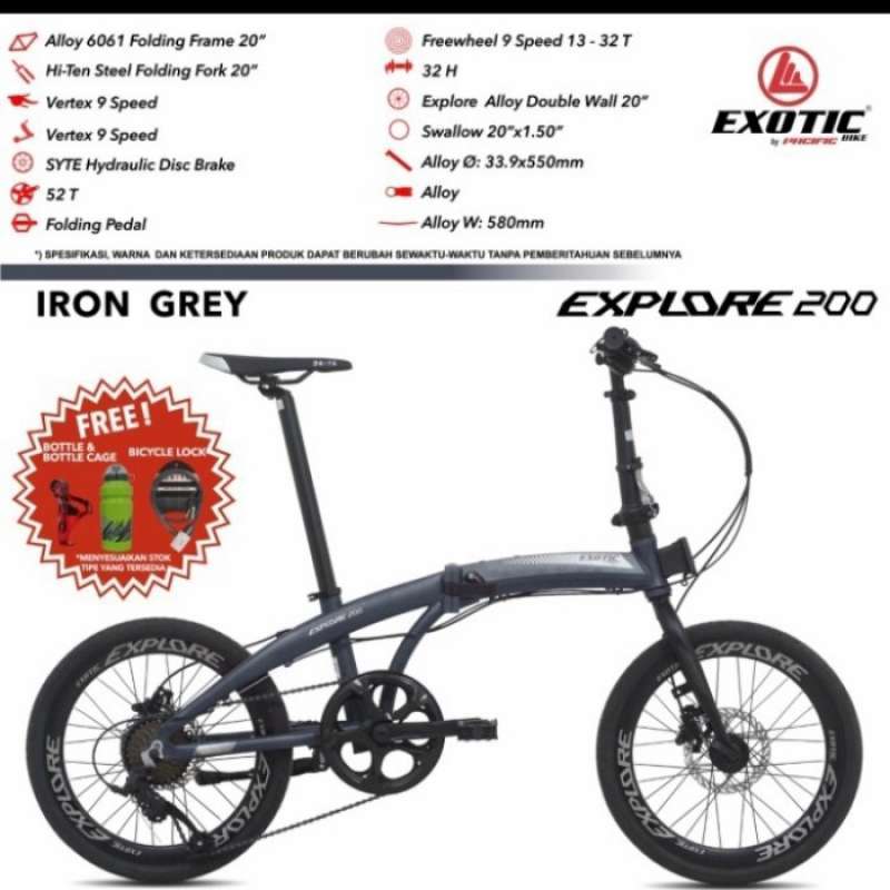 Promo Sepeda Lipat Pacific Exotic Explore 200 Alloy Rem Hidrolik Many ...