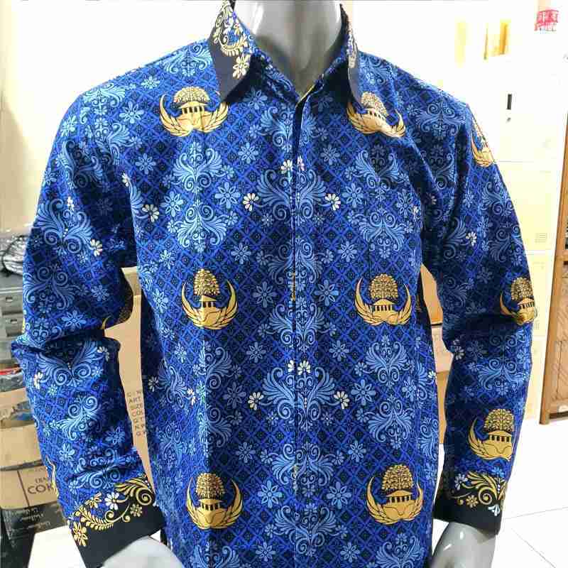 Jual Seragam Batik Korpri Terbaru 2022 | Seragam Batik Pns Korpri | Baju Korpri Pria - M Di ...