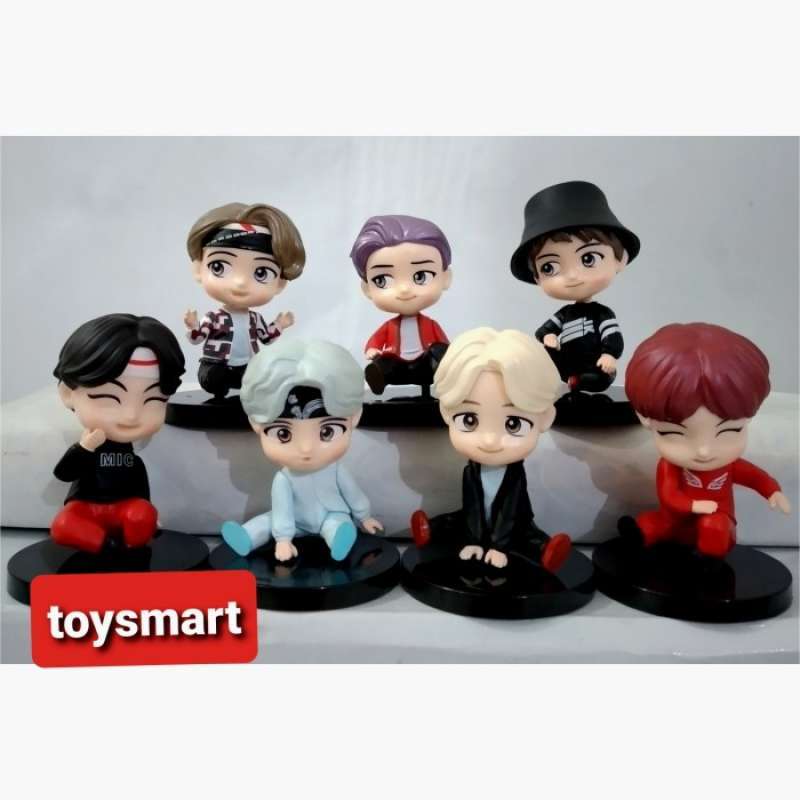 Promo BTS FIGURE TINY TAN KPOP SET 7 (TINY TAN DUDUK) BTS ARMY Diskon 5 ...