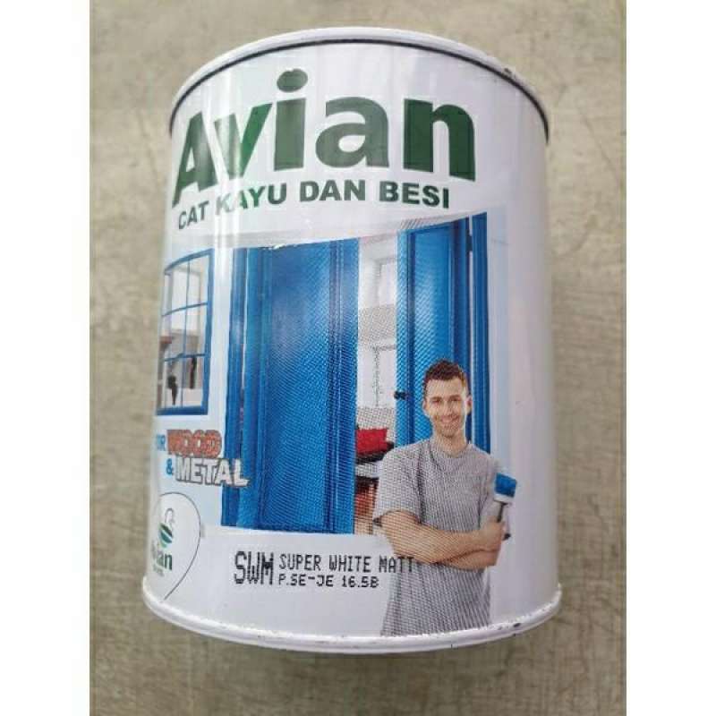 Jual Cat Kayu Dan Besi Avian 1 Kg Warna Putih Doff Super White Matt Di ...