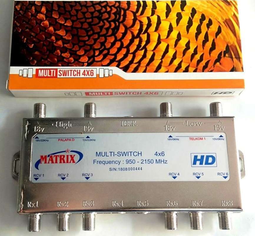 Jual Multi Switch 4x6 Matrix Untuk 2 Satellite Bagi Ke 6 Receiver Di ...
