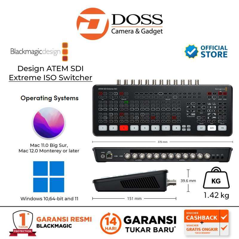 Jual Blackmagic Design ATEM SDI Extreme ISO Switcher di Seller DOSS ...