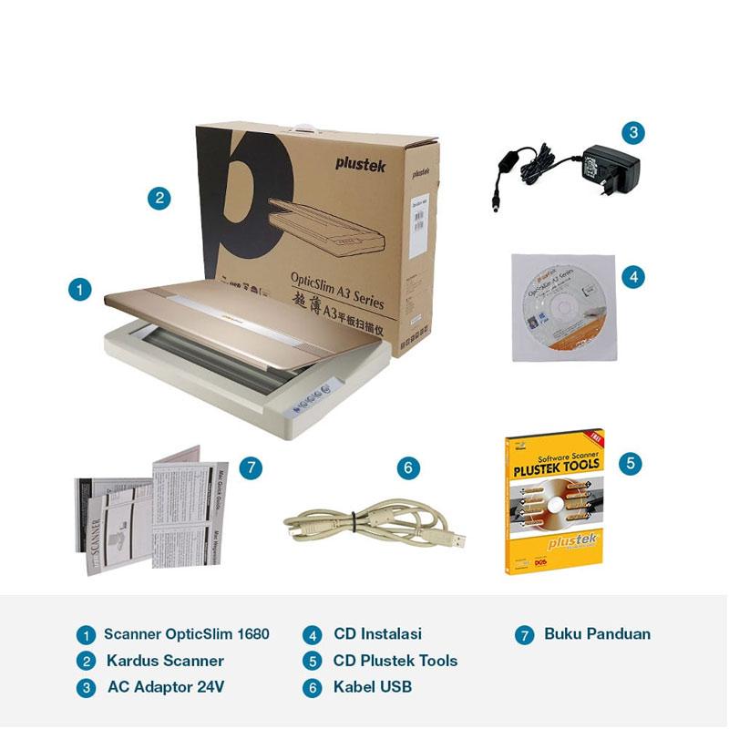 Jual Plustek Opticslim 1680-a3 Flatbed Scanner [3 Detik/ Lembar] Di ...