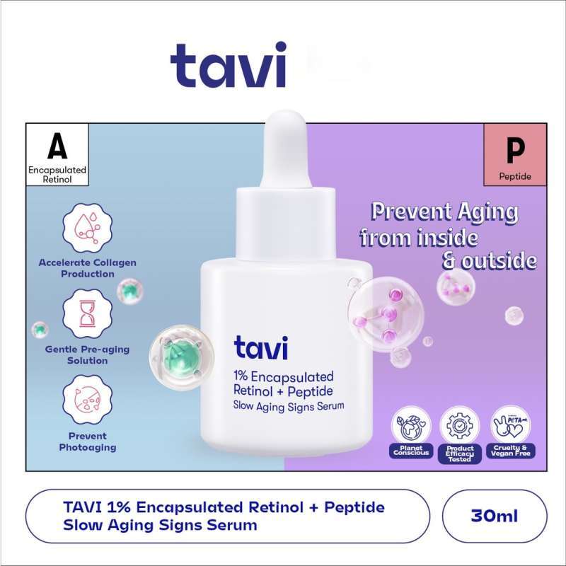 Promo TAVI 1% Encapsulated Retinol + Peptide Slow Aging Signs Serum ...