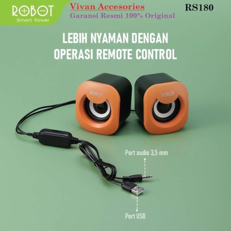 Jual Robot Rs180 Usb Multimedia Dekstop Speaker Computer Stereo Rgb ...