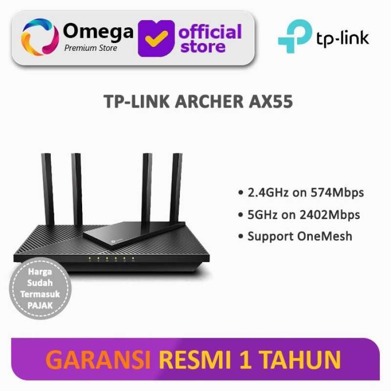 Jual TP-LINK Archer AX55 AX3000 Dual Band Gigabit Wi-Fi 6 Router di ...