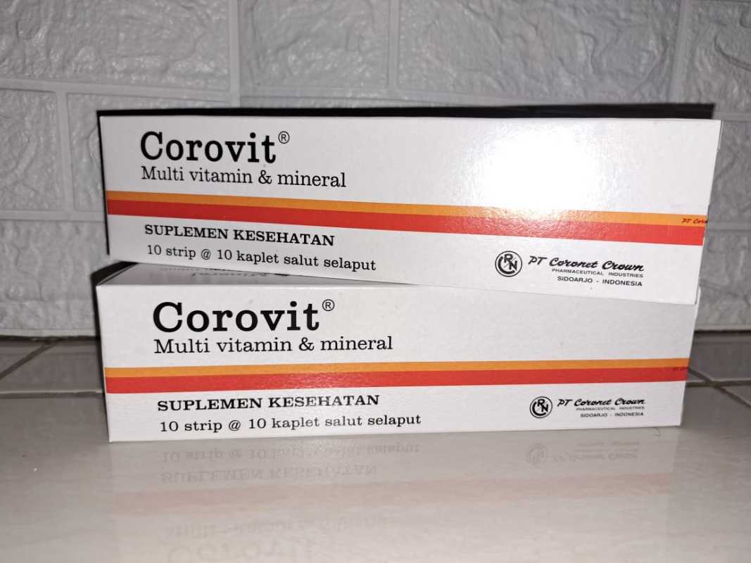 Jual Corovit Tablet/Multivitamin/Daya Tahan Tubuh - 1 Strip isi 10 ...