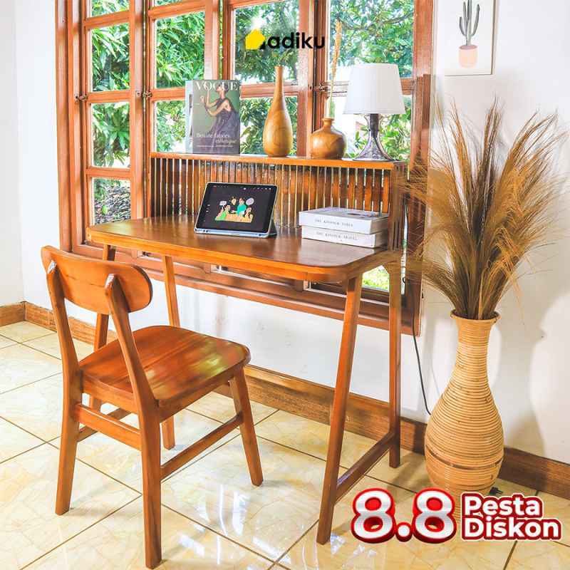 Promo Adiku Meja Belajar Keenan - Meja Kerja Kayu Minimalis di Seller ...