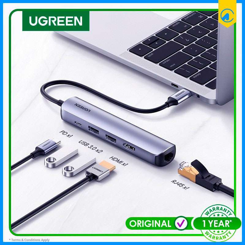 Jual Ugreen 10919 USB Type C Multi Adapter 5in1 HDMI RJ45 USB3.0 with PD di Seller Toko Artica ...