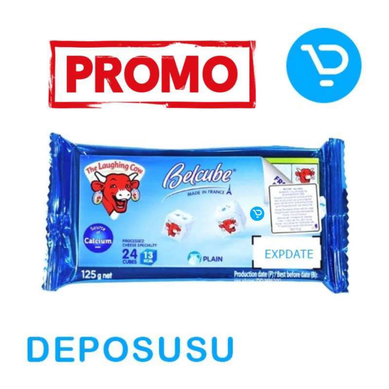 Jual Keju Mpasi Laughing Cow BELCUBE CHEESE SPREAD 125g isi 24 cubes di ...