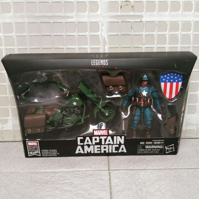 Jual HASBRO MARVEL LEGENDS CAPTAIN AMERICA WW II & MOTORCYCLE WW2 MOTOR ...