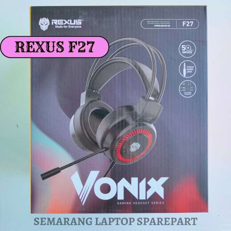 Jual REXUS F27 VONIX Headset Headphone Rgb Nyala Kabel Series Gaming ...