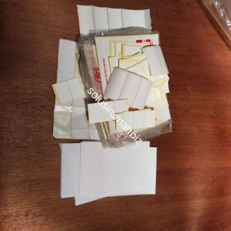 Promo Label Stiker Putih Per 100gram Random Acak Per 100g Kosongan ...