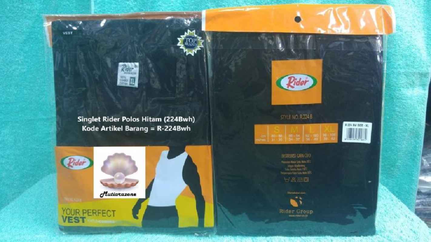 Jual Singlet Rider 224 Hitam Di Seller Mutiarazone - Kampung Bali, Kota ...