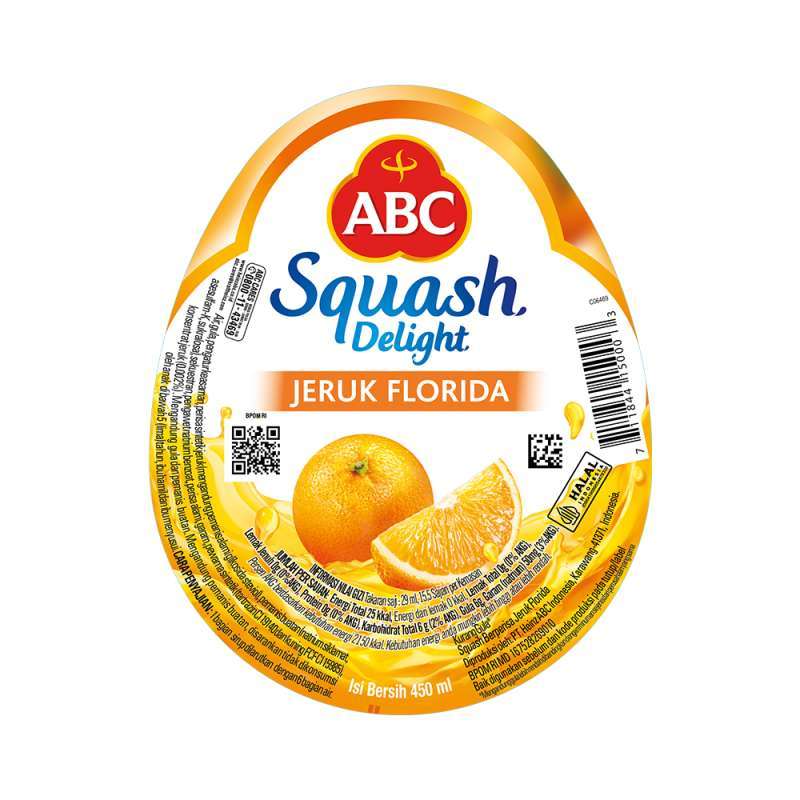 Jual Abc Sirup Squash Delight Jeruk Florida 450 Ml - Multi Pack 12 Pcs ...