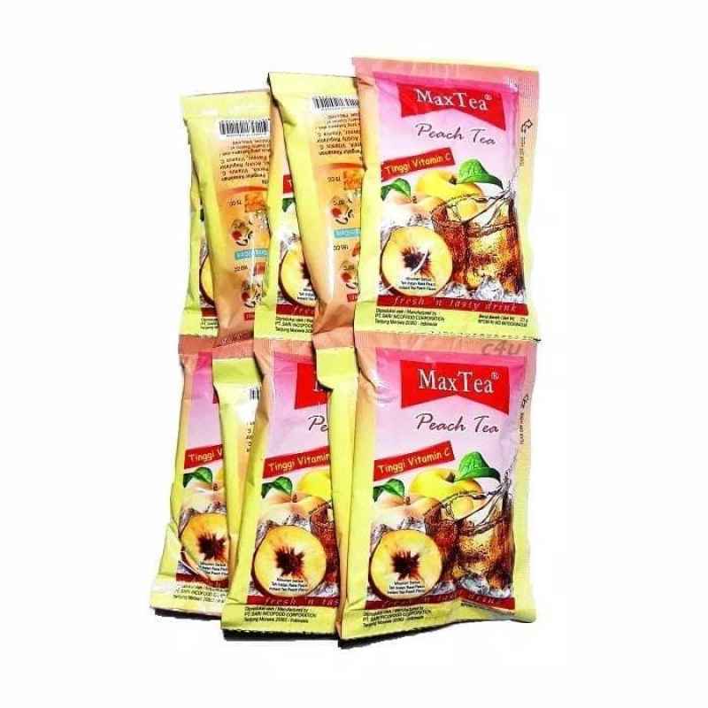 Promo MAX TEA Peach Tea Minuman Bubuk [10 Sachet] Diskon 18% di Seller ...