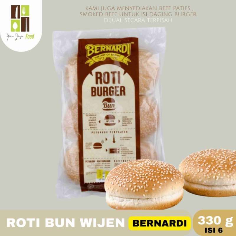 Jual Roti Bun Roti Burger Wijen Enak Bernardi 6 PCS di Seller Yan Jaya ...