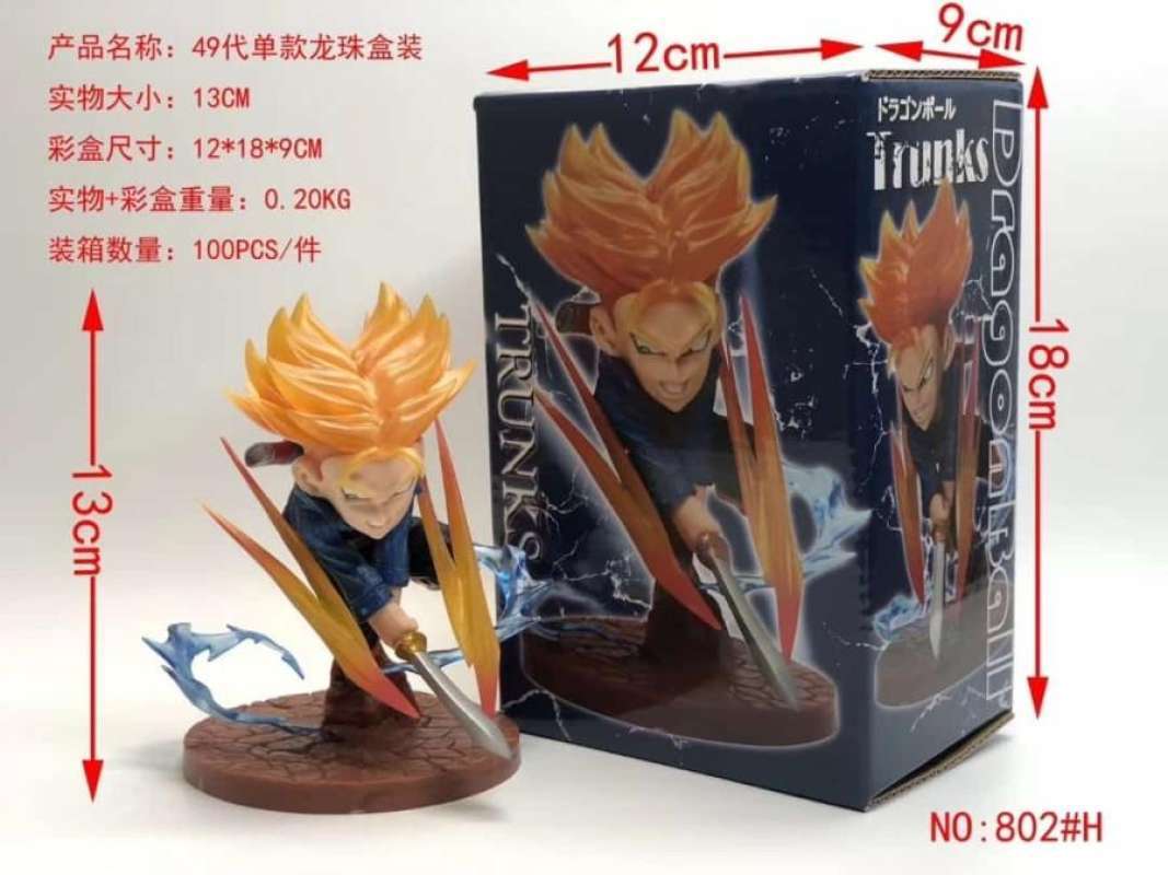 Jual Action Figure Dragon Ball Chibi Super Saiyan Trunk Slashing Mode ...