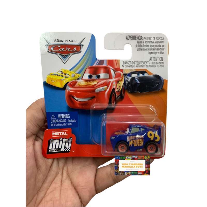 Jual Disney Pixar Cars Mini Racers Fabulous Lightning McQueen - 4 cm di ...