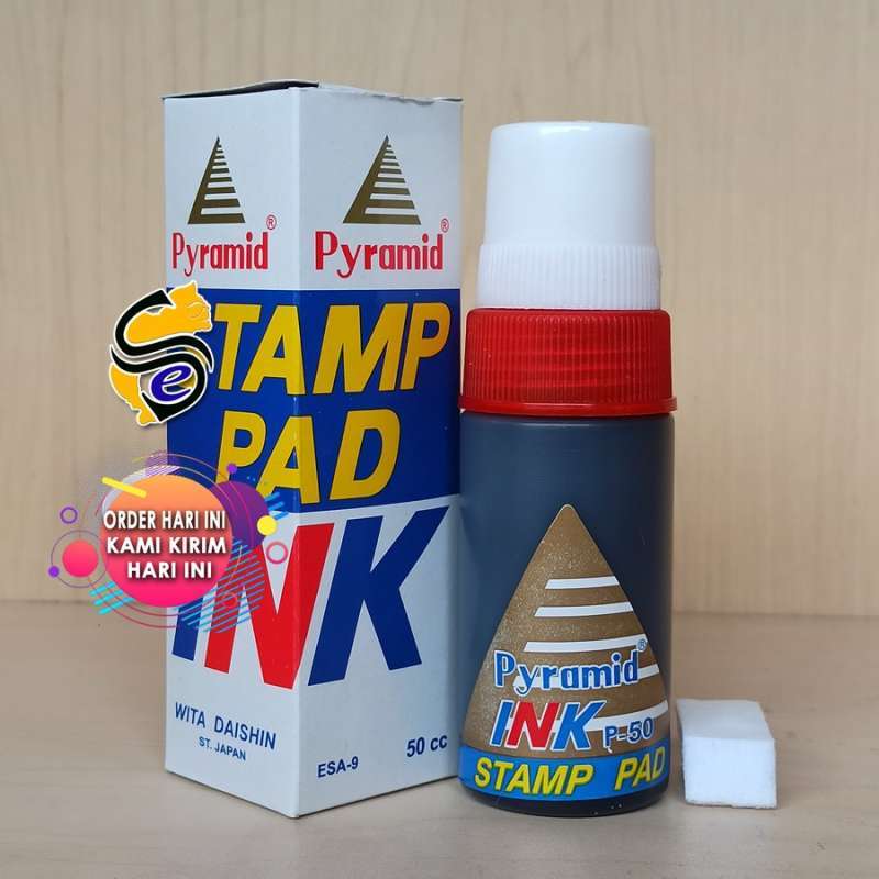 Promo Tinta Stempel Pyramid Tersedia Warna Hitam Biru Merah Dan Ungu ...