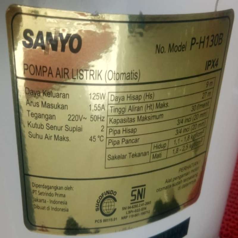 Jual Sanyo Ph 130 B Pompa Air Sumur Dangkal Otomatis Di Seller Hanesa Pompa Air Official Store ...