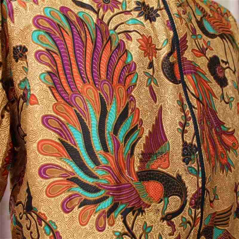 Jual Batik Jacket Merak Cokelat Oedel/ Jaket Batik Pria Merak Cokelat ...