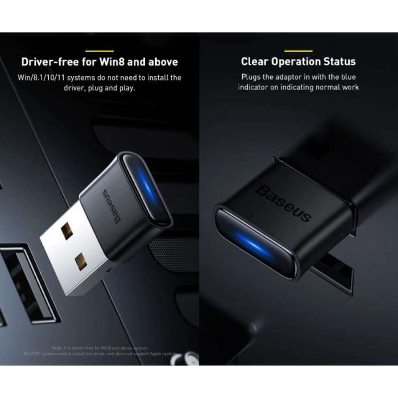 Promo Baseus Wireless Adapter Computer Dongle Receiver Bluetooth 5.0 ...
