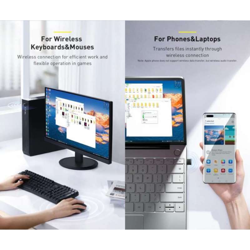 Promo Baseus Wireless Adapter Computer Dongle Receiver Bluetooth 5.0 ...