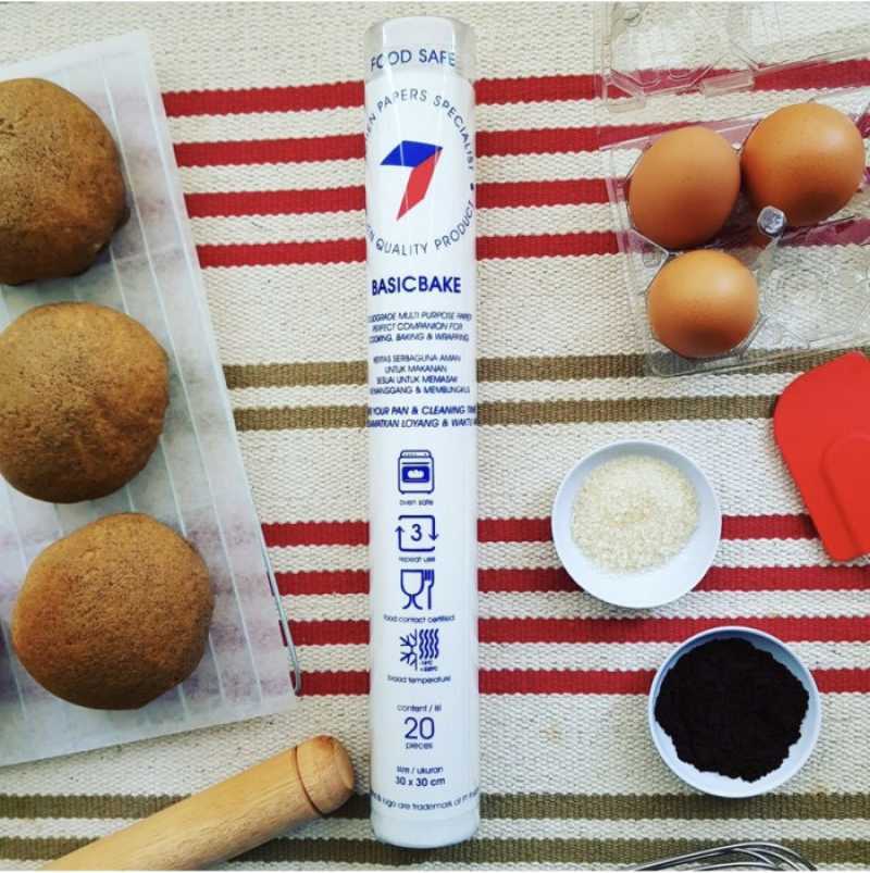 Jual BAKING PAPER SEVEN WHITE 30x30CM ALAS LOYANG KERTAS ROTI ANTI ...