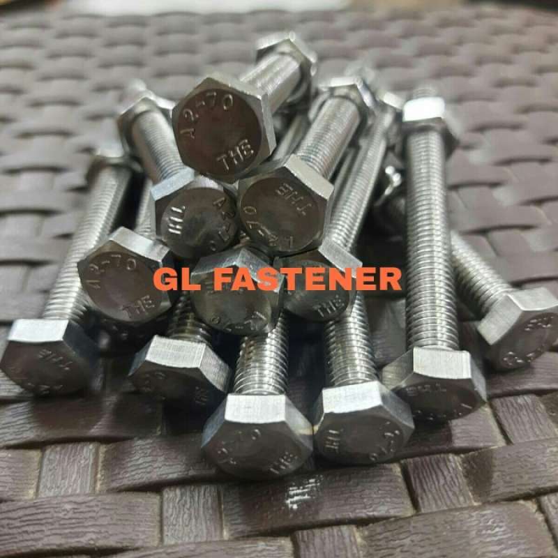 Promo Baut Mur Hex Stainless Steel 304 M8 x 60 anti karat Kunci 13 SUS 304 Diskon 3% di Seller ...