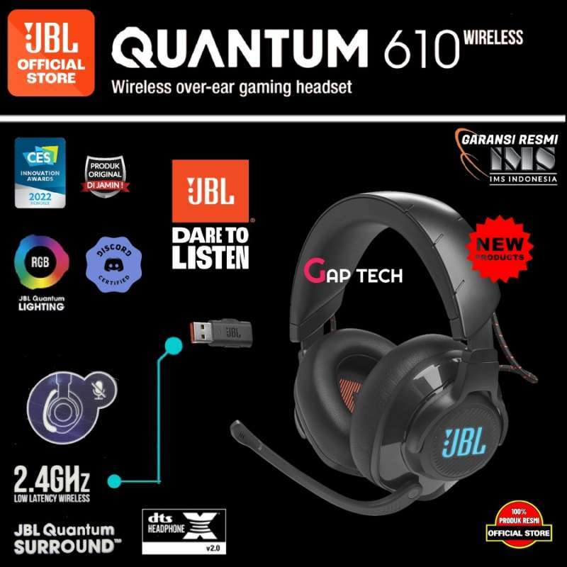 Jual JBL Quantum 610 / Quantum610 / Q610 Wireless Over-ear Gaming Headset Original di Seller Gap ...