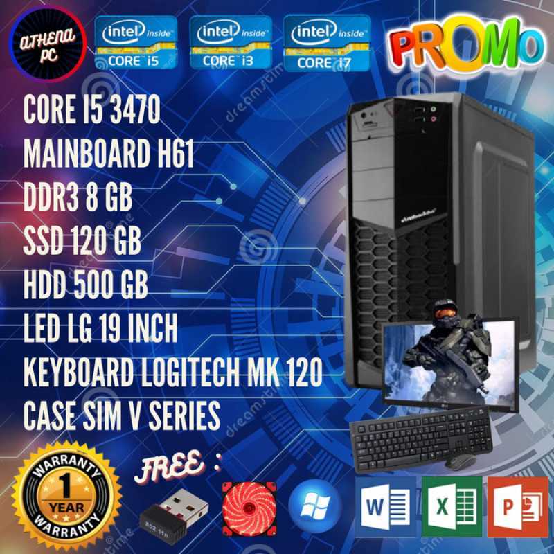Jual PC Komputer CPU Rakitan Murah INTEL Core i5 3470 DDR3 8 GB PAKET RK78 di Seller Cullen ...