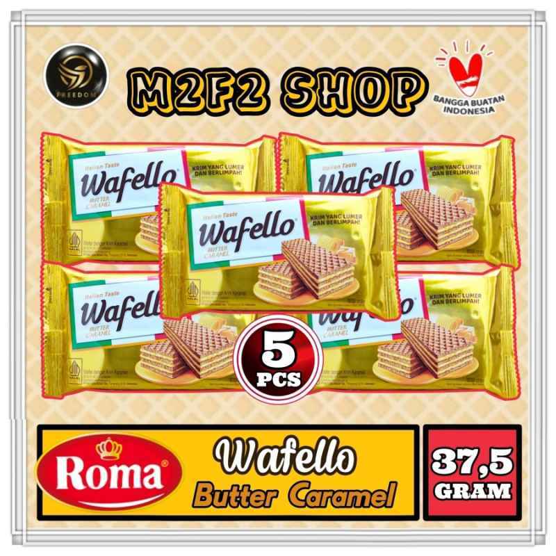 Promo Roma Wafer Wafello Butter Caramel | Krim Karamel - 37,5 gr ...