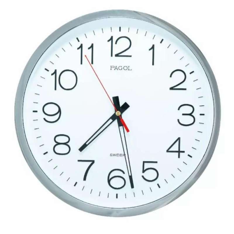 Jual JAM DINDING PAGOL PGWS28PCH CHROME DIAMETER 31 CM (SWEEP MOVEMENT ...