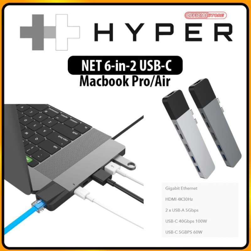 Promo HyperDrive NET 6 in 2 USB C Macbook Pro Air M1 2020 Diskon 5% di ...