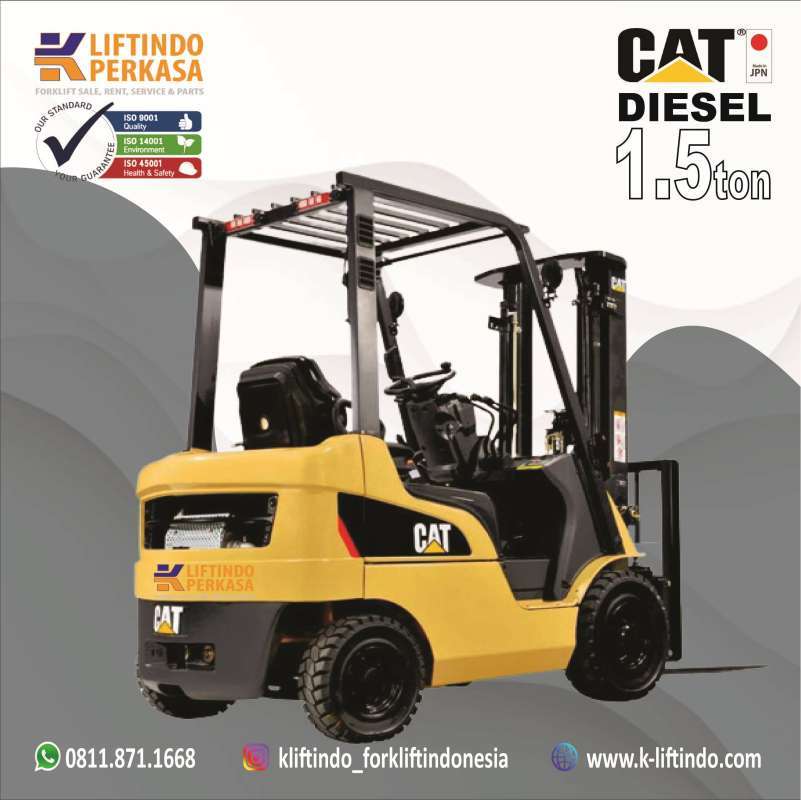 Promo RENTAL FORKLIFT DIESEL SEWA FORKLIFT DIESEL FORKLIFT BARU CAT DP15 1.5 ton di Seller ...