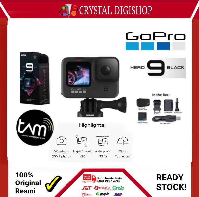 Promo GoPro HERO 9 Black GoPro Hero9 Go Pro Hero Action Camera GARANSI RESMI Diskon 17% di ...