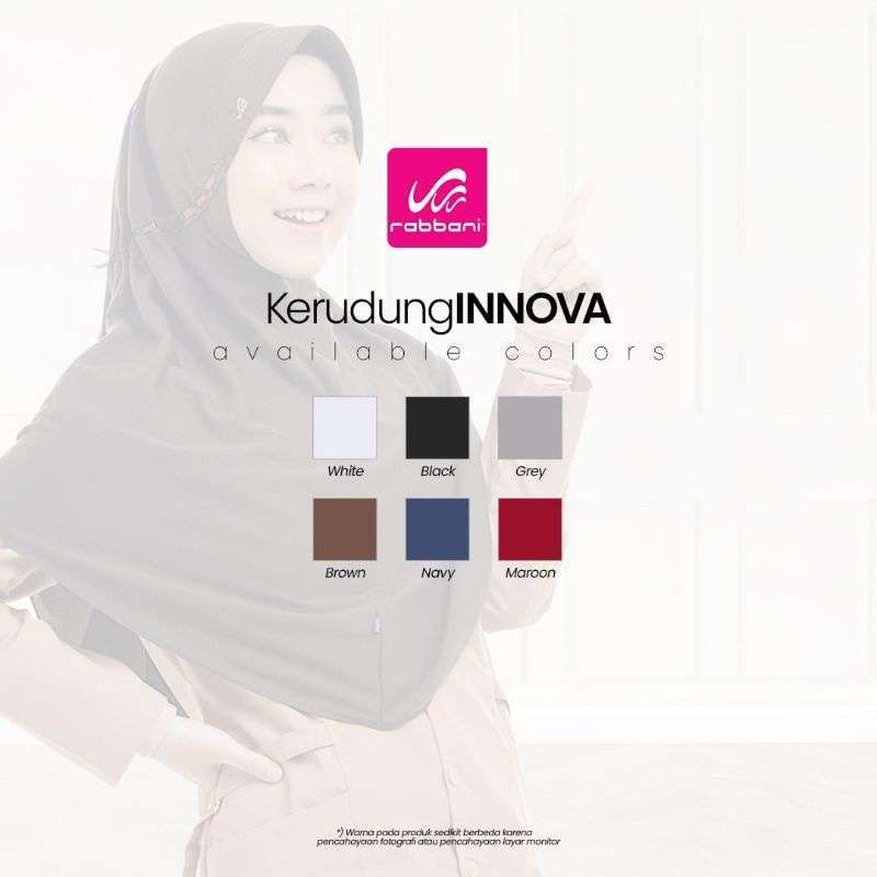 Promo Jilbab Rabbani Innova Hijab Instant Asli Warna Basic Kerudung ...