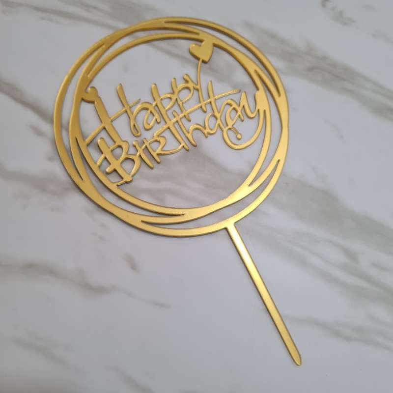 Jual TOPPER HAPPY BIRTHDAY BULAT di Seller Toko Woon - Pegadungan, Kota ...