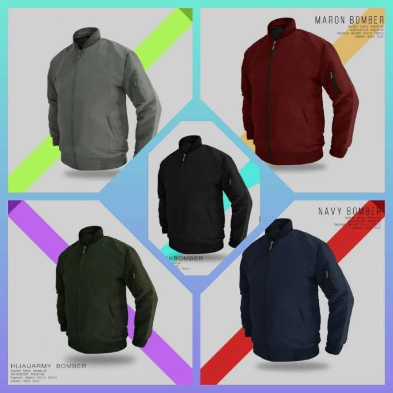 Promo JAKET PRIA JACKET COWOK JAKET MOTOR MODEL BOMBER ORIGINAL Diskon ...
