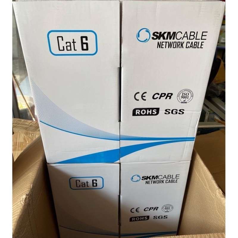 Jual kabel lan SKM utp cat6 BIru panjang 1roll 305meter kabel internet ...
