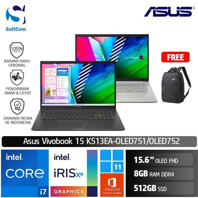 Promo Asus VivoBook 15 K513EA OLED751 OLED752 Notebook [Core i7-1165G7 ...