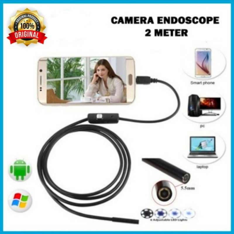 Jual ENDOSCOPE KABEL CAMERA USB 2 METER ANDROID 5.5MM LENS di Seller ...