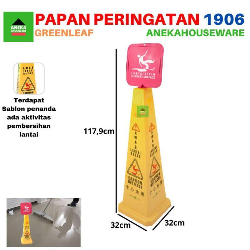 Jual Sign Floor Papan Peringatan Awas Hati Hati Licin 1906 Green Leaf ...
