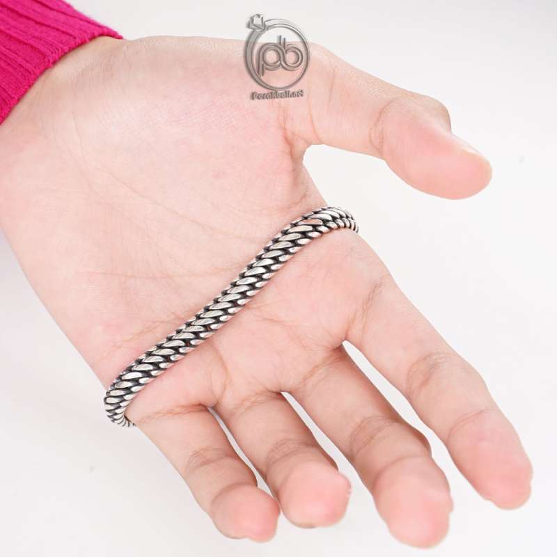 Jual Gelang Pria Perak Bali Asli Silver 925 Tulang Ular Woluan Di ...