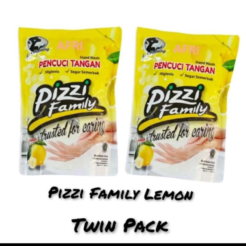 Jual Pizzi Family Hand soap sabun cuci tangan lemon 375ml Isi 2 Pcs di ...