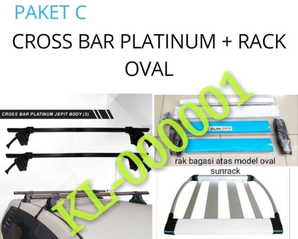 Promo PAKET ROOF RACK/RAK BAGASI ATAS MOBIL+KAKI RAK PLATINUM MOBIL ...