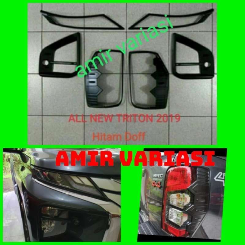 Jual All new Triton paket garnish list lampu depan belakang hitam doff di Seller Fasabakhul 99 ...