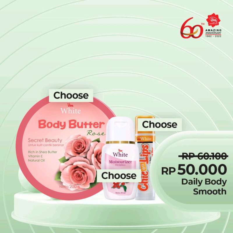 Jual 1 Viva body butter _(bisa pilih varian)_ 1 Viva white moisturizer _(bisa pilih varian)_ 1 ...